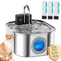 China 3.2L Wireless Cat Water Fountain 4200mAh Battery Operated Automatic Pet Dispenser No Plug for sale