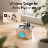 China 3.2L Wireless Cat Water Fountain 4200mAh Battery Operated Automatic Pet Dispenser No Plug for sale