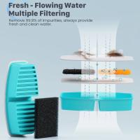 China Wireless Cat Pet Water Fountain 3.2L Rechargeable Stainless Steel Dog Waterer for sale