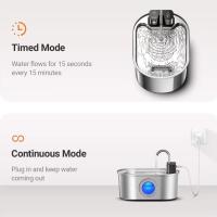 China 3.2L Cordless Pet Drinking Fountain Automatic Stainless Steel Cat Water Fountain for sale