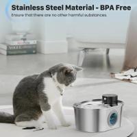 China 3.2L Cordless Pet Drinking Fountain Automatic Stainless Steel Cat Water Fountain for sale