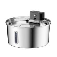China 3.2L Stainless Steel Wireless Pet Water Fountain Smart Induction Cat Dog Dispenser for sale