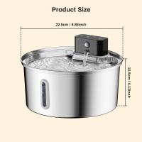 China 3.2L Stainless Steel Cordless Cat Water Fountain Rechargeable Pet Drinking Dispenser with Filter for sale