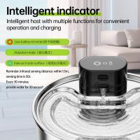 China 3.2L Stainless Steel Cordless Cat Water Fountain Rechargeable Pet Drinking Dispenser with Filter for sale