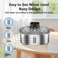 China 3.5L Stainless Steel Automatic Pet Water Fountain Rechargeable Cat Drinking Dispenser with LCD Display for sale