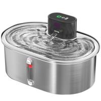 China 3.5L Intelligent Cordless Cat Water Fountain 304 Stainless Steel Automatic Pet Water Dispenser for sale