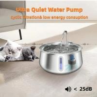 China 304 Stainless Steel Cat Water Fountain 4L Large Capacity USB Powered Automatic Pet Dispenser for sale