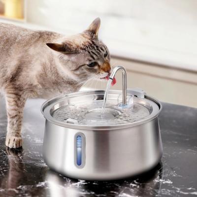 China Large Capacity Pet Water Fountain Automatic Stainless Steel Cat Drinking Dispenser for sale