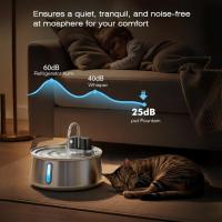 China 304 Stainless Steel Wireless Cat Water Fountain 4L Rechargeable Pet Water Dispenser for sale