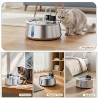 China 4L Stainless Steel Infrared Sensor Pet Water Fountain Automatic Dispenser for Dogs Cats 5V for sale