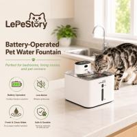 China Wireless Cat Water Fountain 4.2L Stainless Steel Motion Sensing Pet Water Dispenser 5000mAh for sale