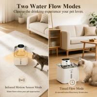 China Wireless Cat Water Fountain 4.2L Stainless Steel Motion Sensing Pet Water Dispenser 5000mAh for sale