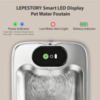 China Wireless Cat Water Fountain 4.2L Stainless Steel Motion Sensing Pet Water Dispenser 5000mAh for sale