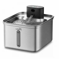 China Portable Stainless Steel Cat Water Dispenser 3L Automatic Pet Fountain 5000mAh Battery for sale