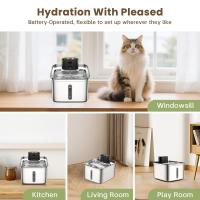 China 3.5L Stainless Steel Cat Drinking Fountain Rechargeable 5000mAh Leak Proof Pet Water Dispenser for sale