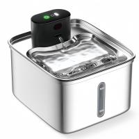 China Wireless Automatic Cat Water Dispenser 3.5L Stainless Steel 5000mAh Battery Pet Fountain for sale