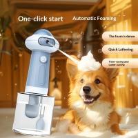 China Automatic Rechargeable Pet Foaming Shampoo Dispenser 500ml Dog Grooming Soap Machine for sale