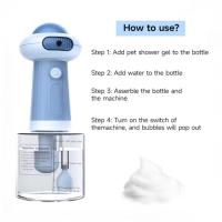 China Automatic Pet Cleaning Tool Wireless Cat Dog Foam Sprayer Soap Dispenser for sale