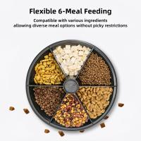 China 6 Tray Automatic Pet Feeder with APP Control and Ice Pack Freshness for Wet and Dry Food for sale