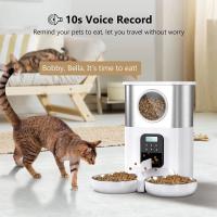 China 5L Smart Pet Feeder With LCD Display Dual Bowls Intelligent Pet Feeding Machine for sale