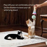 China One Click Launching Electric Cat Teaser Launcher Automatic Cat Teasing Stick for sale