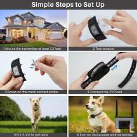 China 200m Wired Electric Dog Fence 5 Level Static Shock Collar System for 2 Dogs 0.78 Acre for sale