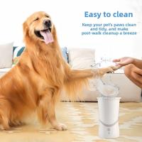 China Automatic Electric Dog Paw Cleaner Cup 1500mAh Rechargeable Pet Foot Washer with Silicone Bristles for sale