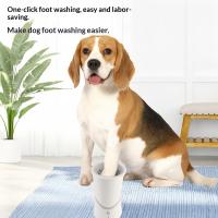 China Rechargeable Silicone Dog Paw Cleaner 1500mAh 360 Degree Automatic Pet Foot Washing Cup for sale