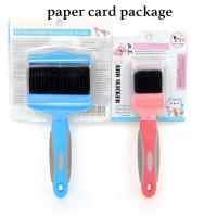 China Large Double Sided Pet Slicker Brush for Dogs Stainless Steel Pins 2 in 1 Grooming Undercoat Tool for sale