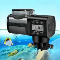 China Large Capacity Smart Automatic Fish Feeder 50g Timer Dispenser Moisture Proof 105℃ for sale