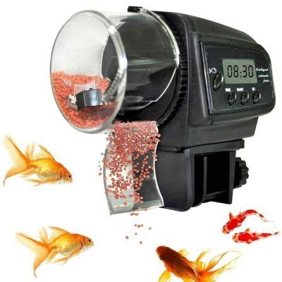 China Digital LCD Adjustable Aquarium Fish Feeder Automatic Food Dispenser For Fish Tank for sale