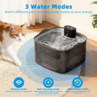 China 2L Automatic Cat Water Fountain Sensor Dispensing Ultra Quiet 25dB Pet Drinking Fountain for sale