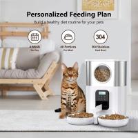 China 5L Smart Pet Feeder with LCD Display Dual Stainless Steel Bowls Automatic Pet Feeding Machine for sale