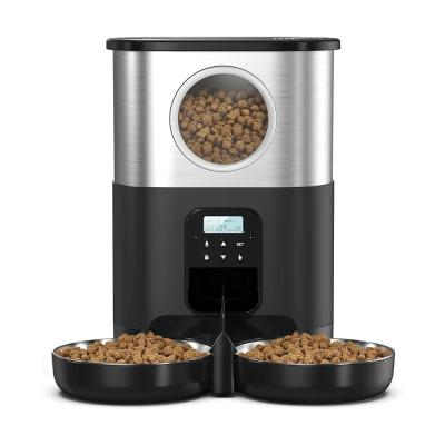 China Smart Pet Feeder 5L Automatic Dog Cat Dispenser with LCD Display Voice Recording for sale