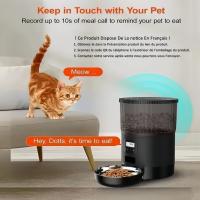 China 4L Automatic Smart Pet Food Feeder Button Control Dispenser Machine for Cats 6 Meals for sale