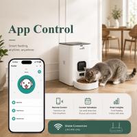 China 4L Automatic Cat Food Dispenser with APP Remote Control Dual Power Backup for sale