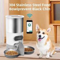 China 4.5L Smart Pet Feeder WiFi App Control Automatic Dog Cat Feeder Stainless Steel Bowl for sale