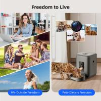 China 2L Automatic Pet Feeder Smart WiFi Remote Control Cat Dog Bowl with Lid Lock Anti Dropping for sale