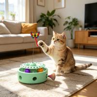China 3 in 1 Interactive Smart Pet Toy Automatic Cat Balls Electric Butterfly Teasing Toy 1200mAh for sale