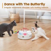 China 3 in 1 Interactive Smart Pet Toy Automatic Cat Balls Electric Butterfly Teasing Toy 1200mAh for sale