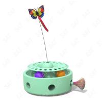 China Smart Automatic Pet Teaser Ball 3-in-1 Feather Interactive Cat Toy with IC Program for sale