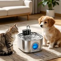 China 3.2L Wireless Cat Water Fountain 4200mAh Battery Operated Pet Drinking Dispenser for sale