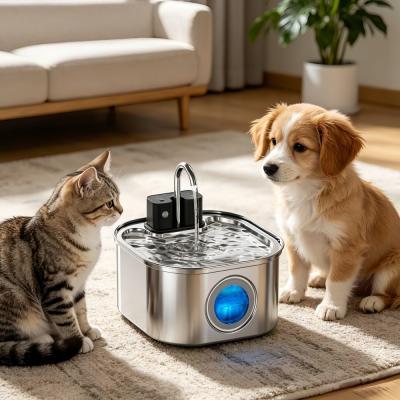 China 3.2L Wireless Cat Water Fountain 4200mAh Battery Operated Pet Drinking Dispenser for sale