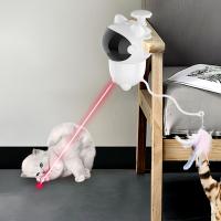 China Automatic Smart Pet Toy with LED Laser and Rotating Feather for Cats Dogs 360° for sale