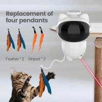 China Automatic Smart Pet Toy with LED Laser and Rotating Feather for Cats Dogs 360° for sale