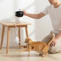China Automatic Smart Pet Toy with LED Laser and Rotating Feather for Cats Dogs 360° for sale