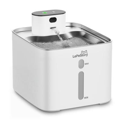 China 4.2L Wireless Cat Water Fountain with Sensor Timer 5000mAh Battery Pet Drinking Dispenser for sale