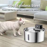 China 3.2L Stainless Steel Wireless Pet Water Fountain Smart Induction Cat Dog Dispenser for sale