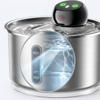 China Stainless Steel 3L Large Capacity Automatic Pet Water Fountain Ultra Quiet Wireless Pump Dispenser for Cats Dogs for sale