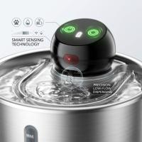 China Stainless Steel 3L Large Capacity Automatic Pet Water Fountain Ultra Quiet Wireless Pump Dispenser for Cats Dogs for sale